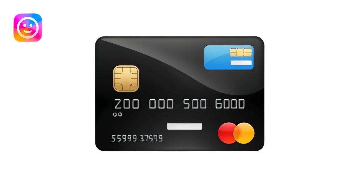 black credit card, no text, no numbers emoji | AI Emoji Generator