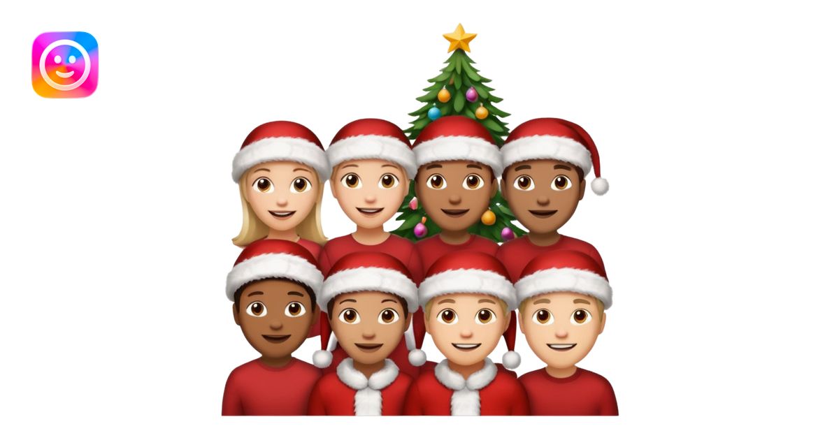 Merry Christmas emoji with my family photo emoji | AI Emoji Generator