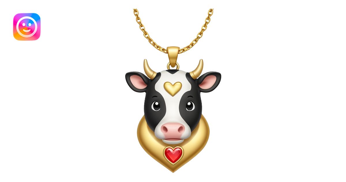 i need combination of this two emojis for making a neckless ️🐮 emoji ...