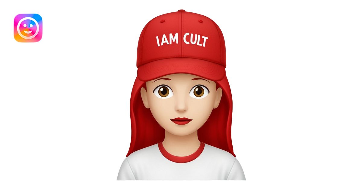 Red cap with no person in it that says "I AM IN A CULT" in white text ...