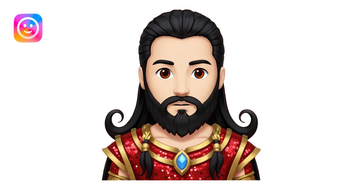 Mars, God of War from Gods and Goddesses with long black hair and beard ...