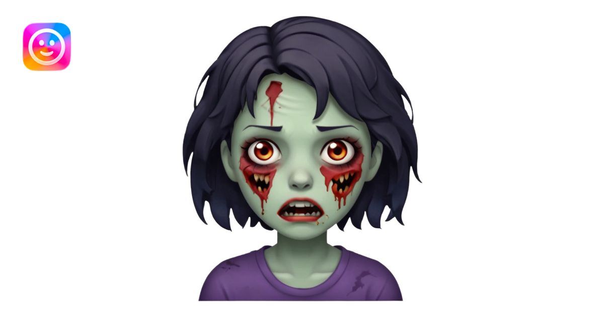 Zombie girl with bruises, she has a dark short wavy hair, she has a ...
