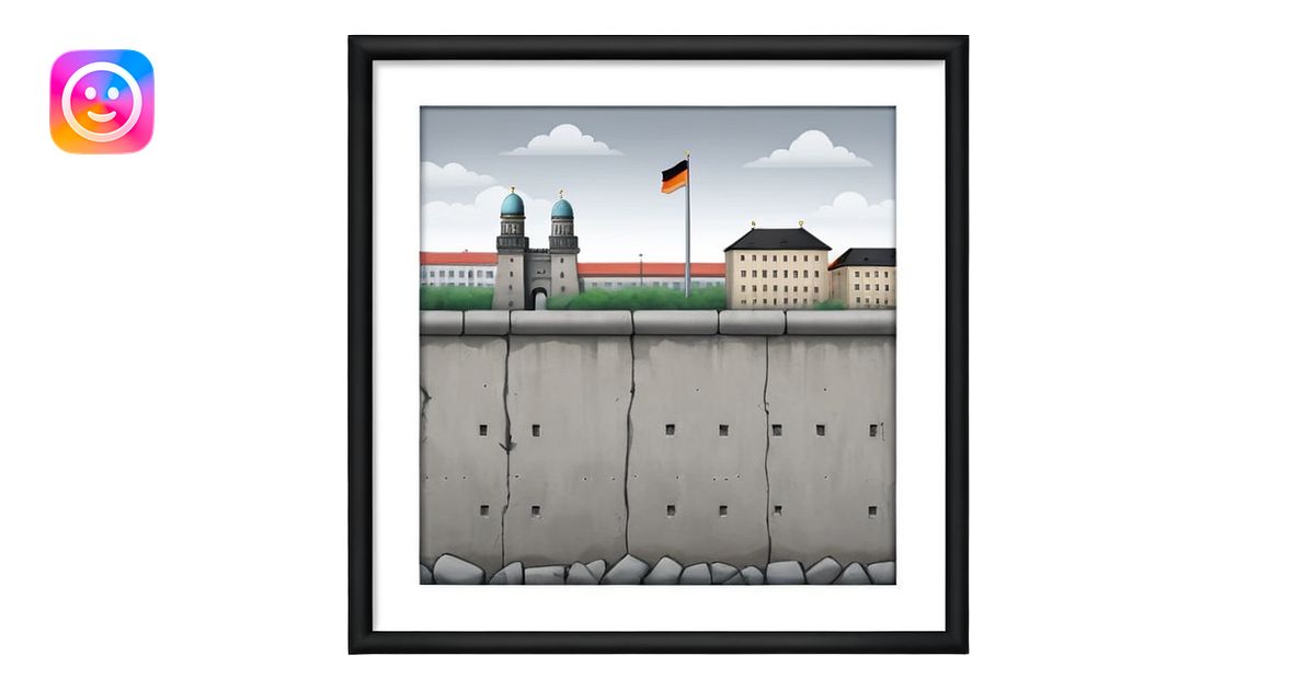 berlin wall long in front without man emoji | AI Emoji Generator