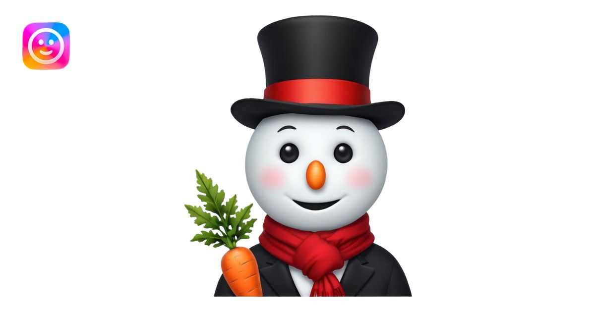 Red snowman emoji | AI Emoji Generator