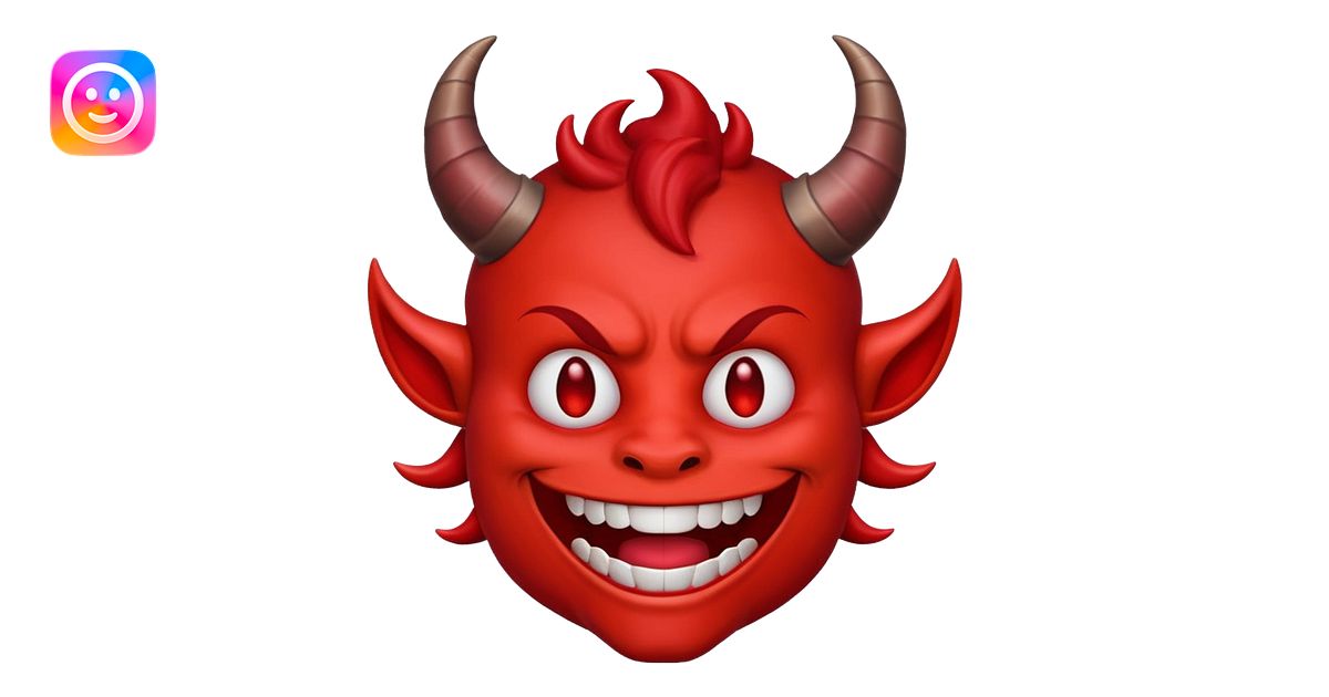 Red demon Emoji emoji | AI Emoji Generator