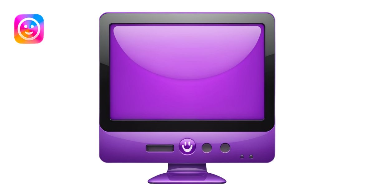 purple lcd wide screen monitor emoji | AI Emoji Generator