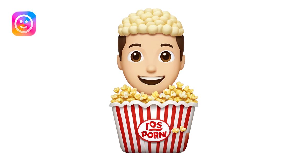 smiling face eating popcorn emoji | AI Emoji Generator