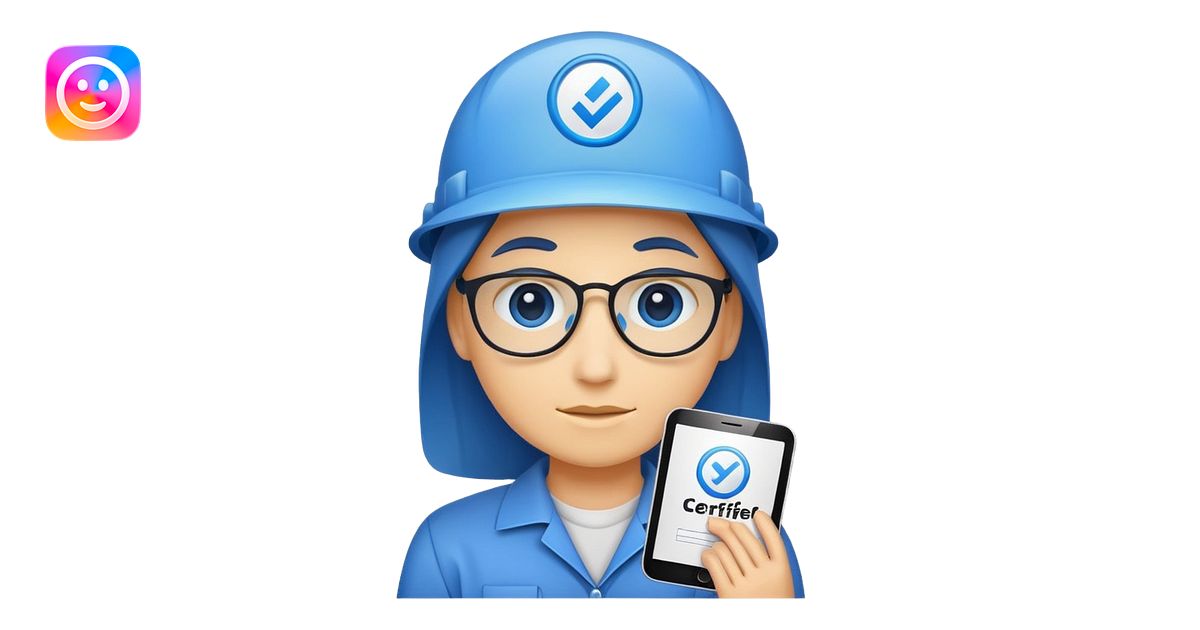 Logo certifier coché et belu emoji | AI Emoji Generator