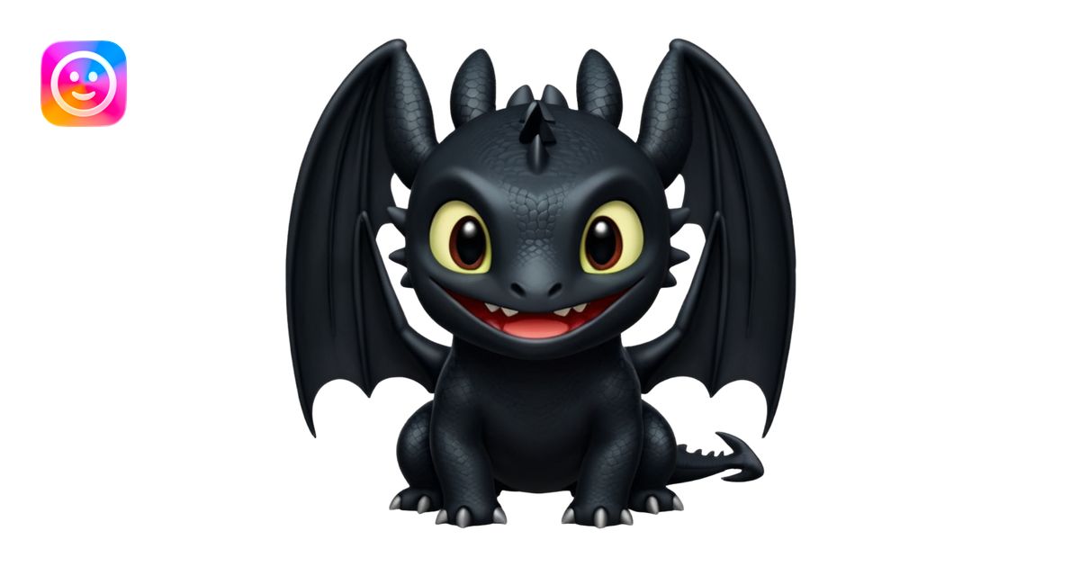 Toothless emoji | AI Emoji Generator