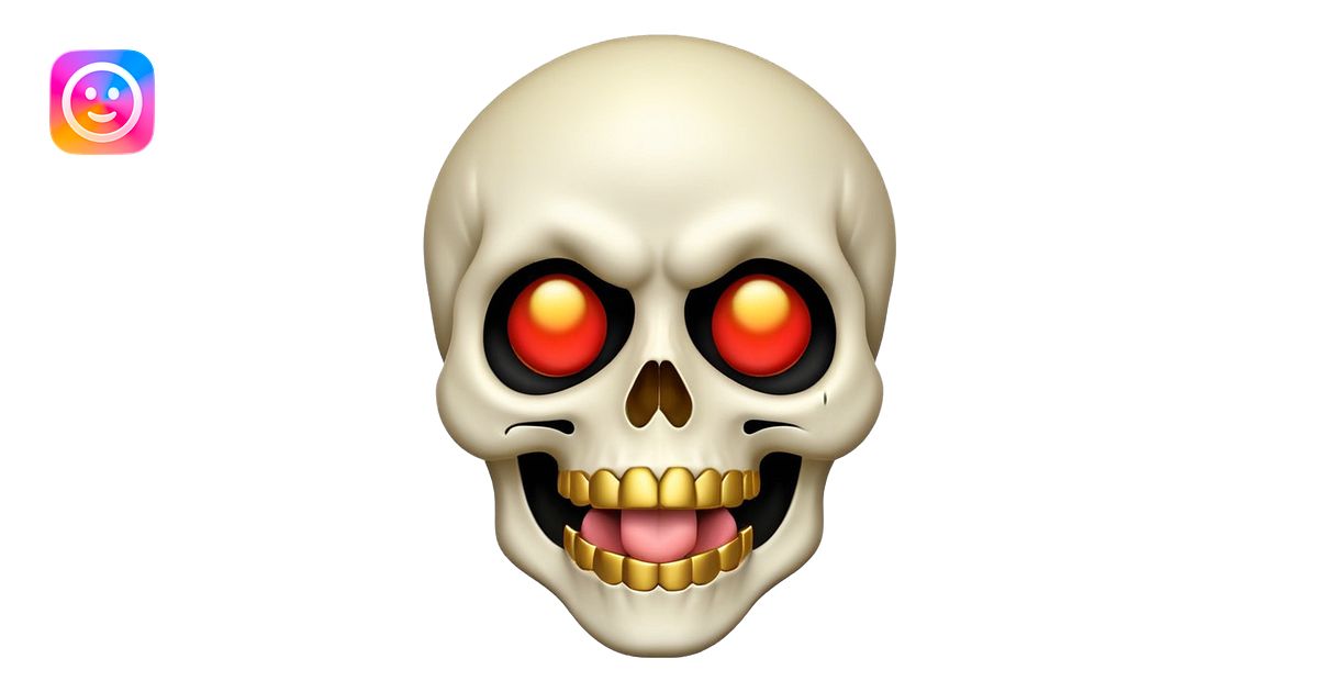 Money Skull Emoji Tongue Black and White Face emoji | AI Emoji Generator