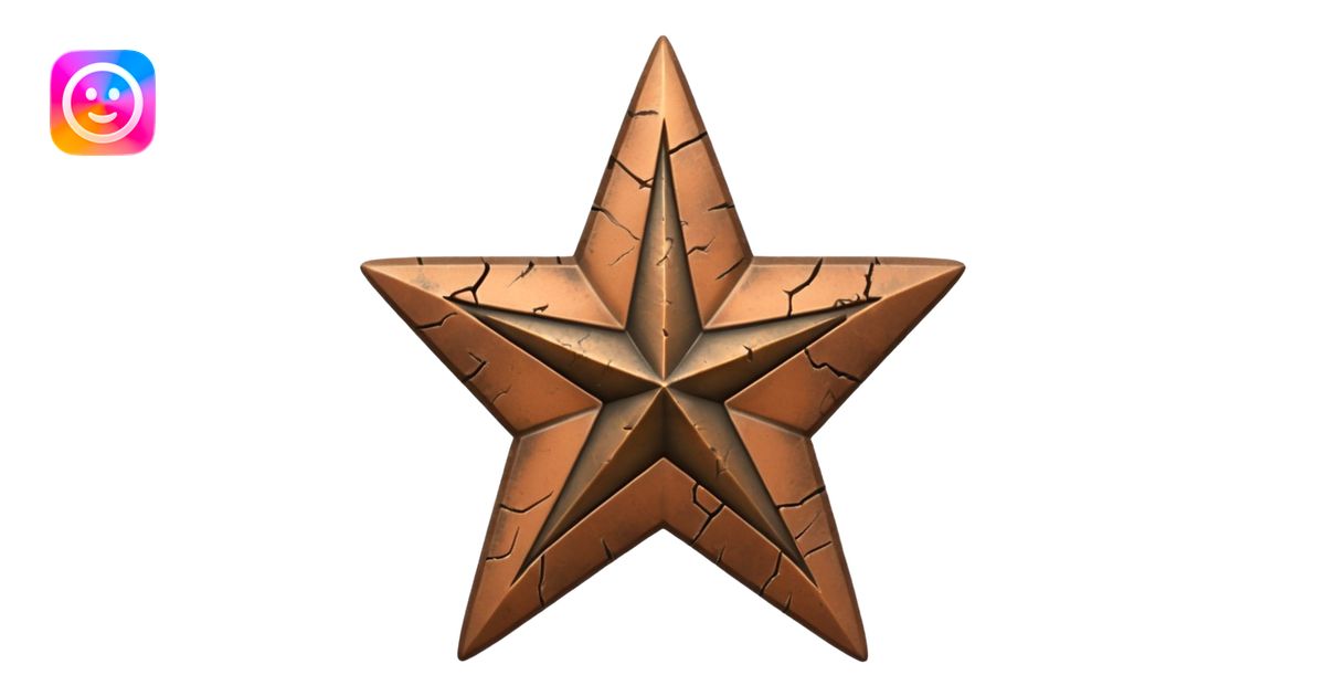 Concept: A single, bronze-colored military star (like a Bronze Star or ...