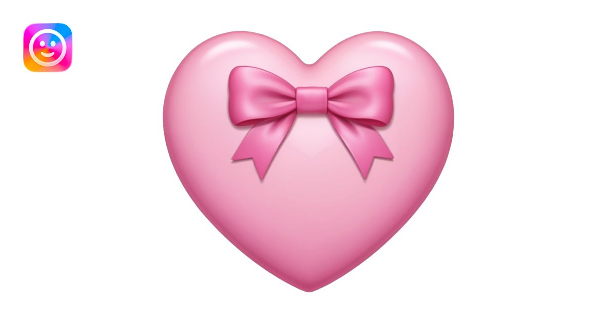 Coração e laço rosa emoji | AI Emoji Generator