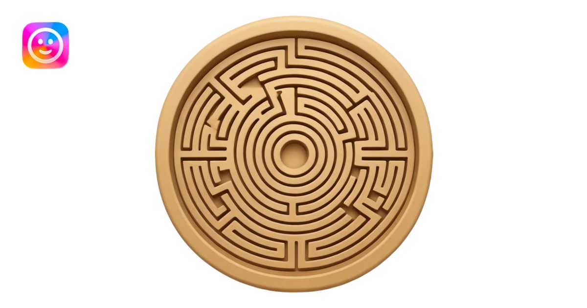 round maze sand color emoji | AI Emoji Generator