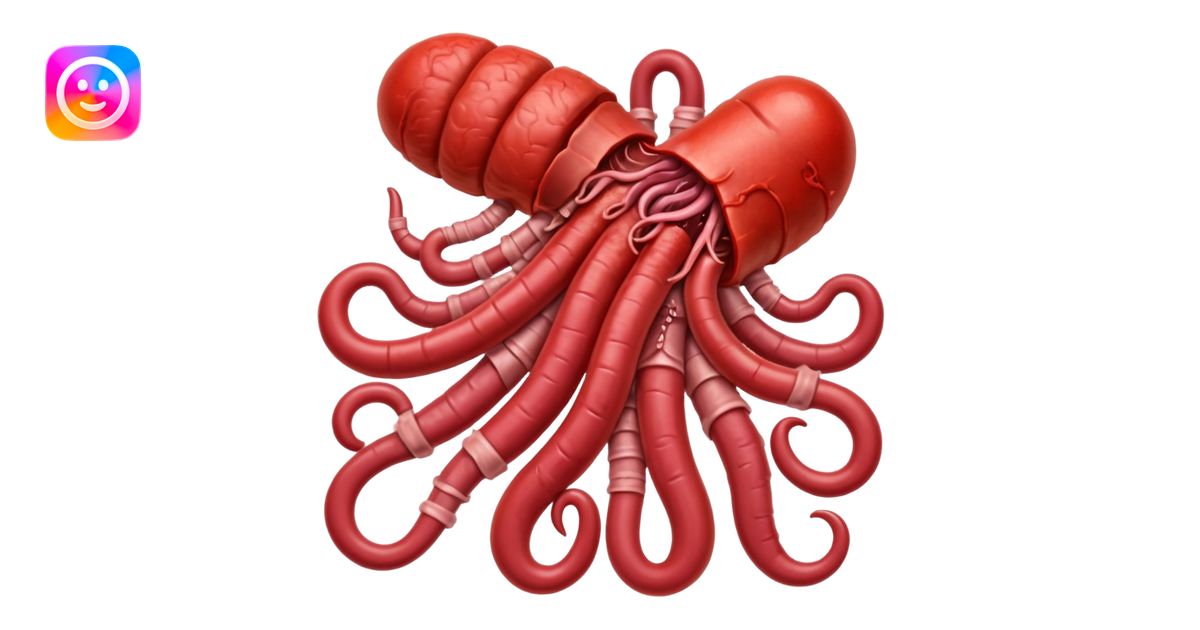 Bloody pile of intestines and organs emoji | AI Emoji Generator