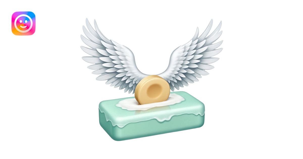Un savon avec des grandes ailes emoji | AI Emoji Generator