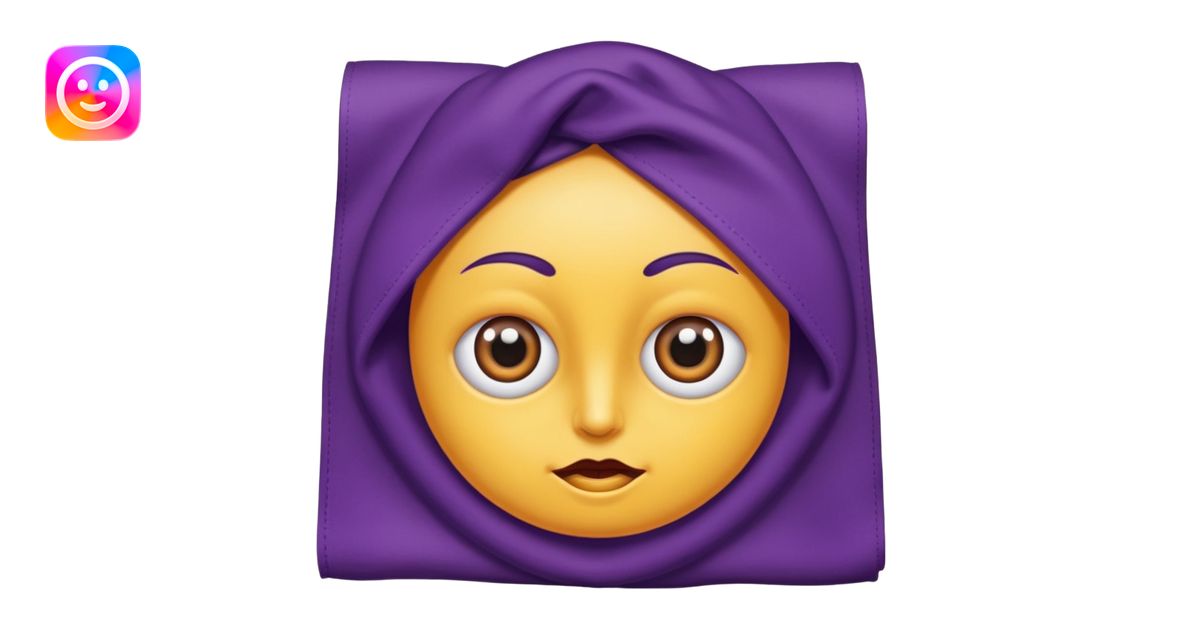 Hazme un emoji de una toalla morada con ojos de Cari con ojos de ...