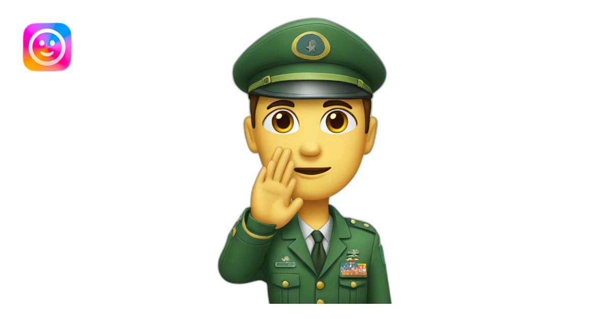 saluting face green skin emoji | AI Emoji Generator