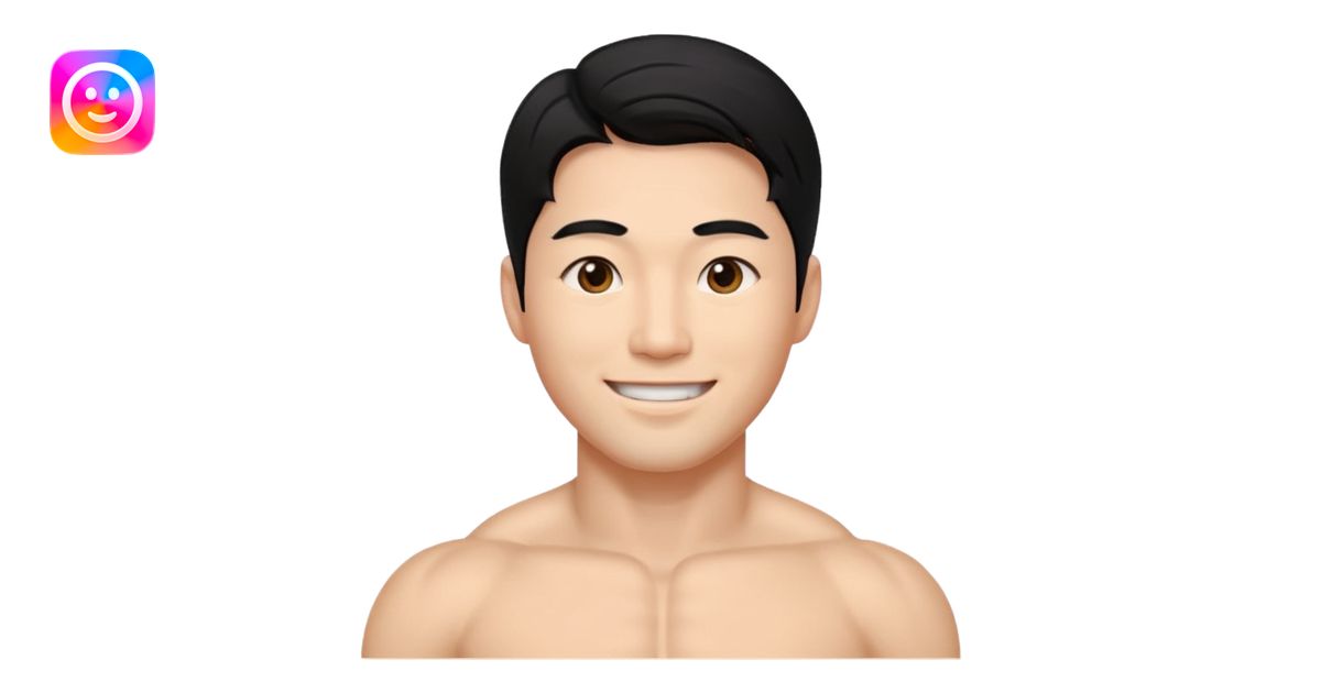 Koreli bir erkek ama çok yakışık lı ve kaslı saçı dümdüz emoji | AI ...