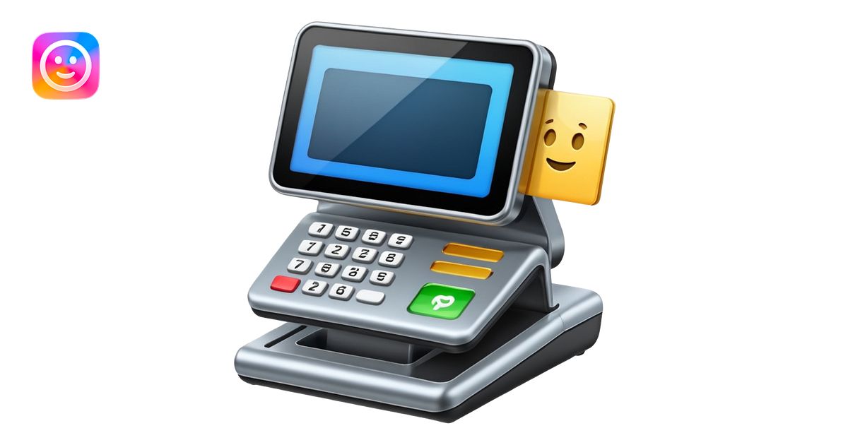 Icono de una terminal de pago con una tarjeta emoji | AI Emoji Generator