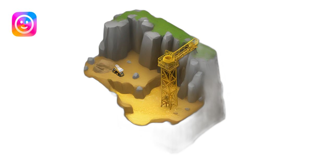 mining gold shaft river emoji | AI Emoji Generator
