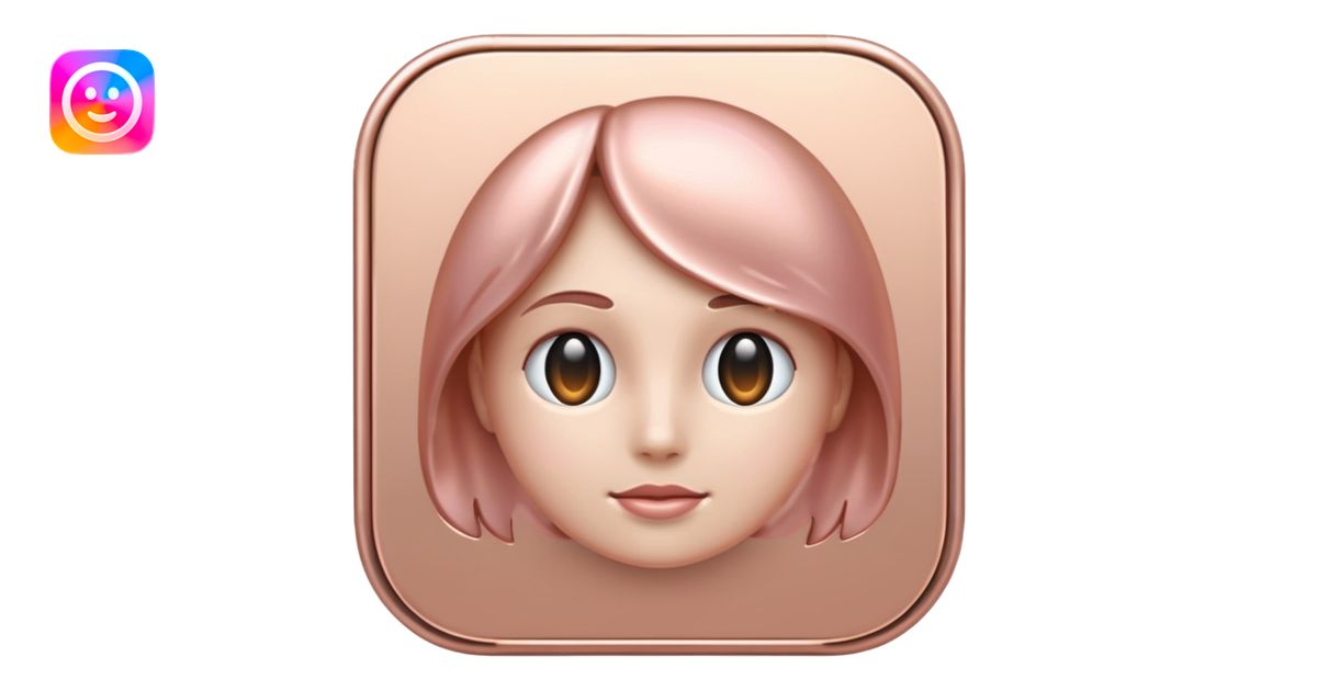 Rose gold metal emoji | AI Emoji Generator