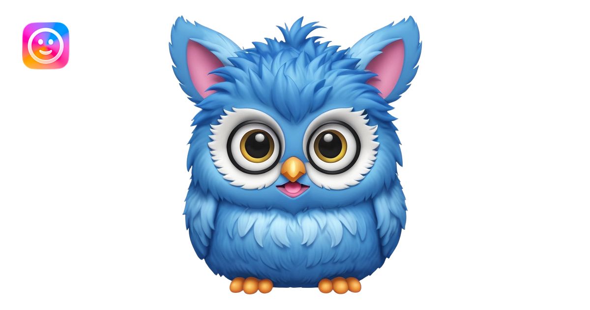 Furby blue emoji | AI Emoji Generator