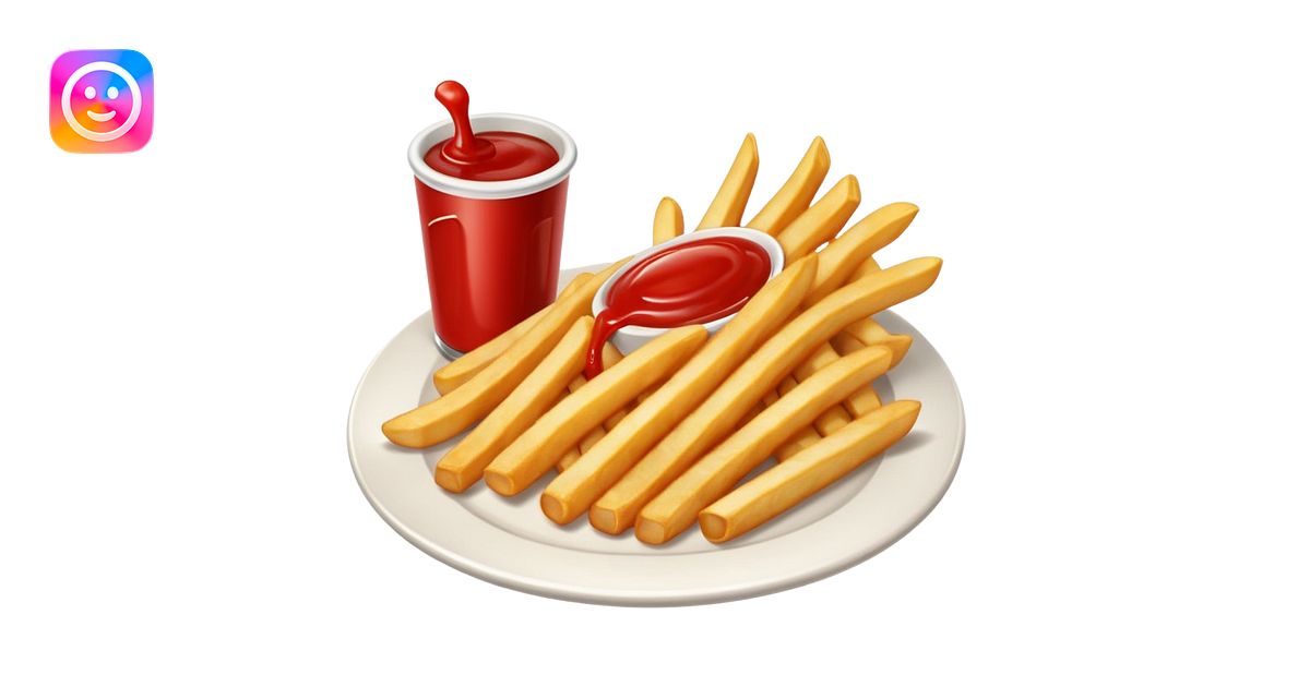 French fries with ketchup emoji | AI Emoji Generator