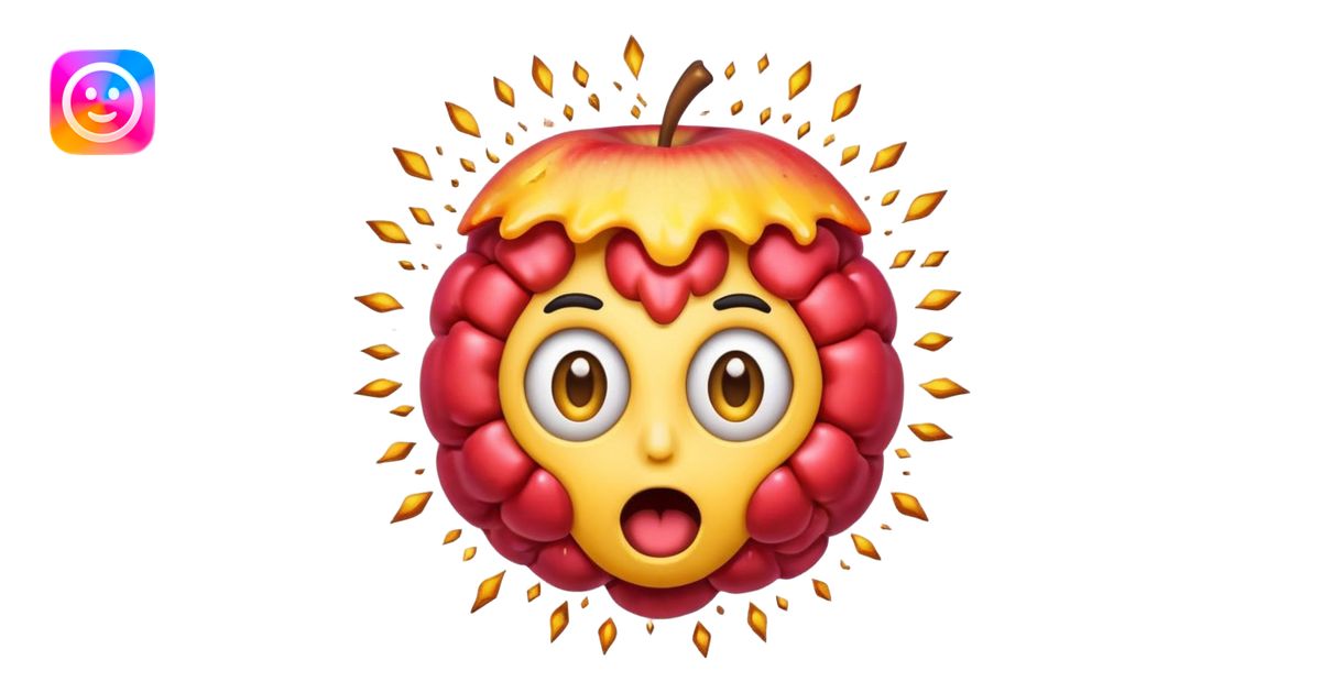 shocked emoji with an exploding colorful brain, wide eyes, open mouth ...