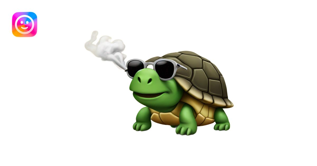 Turtle smoking a cigarette emoji | AI Emoji Generator