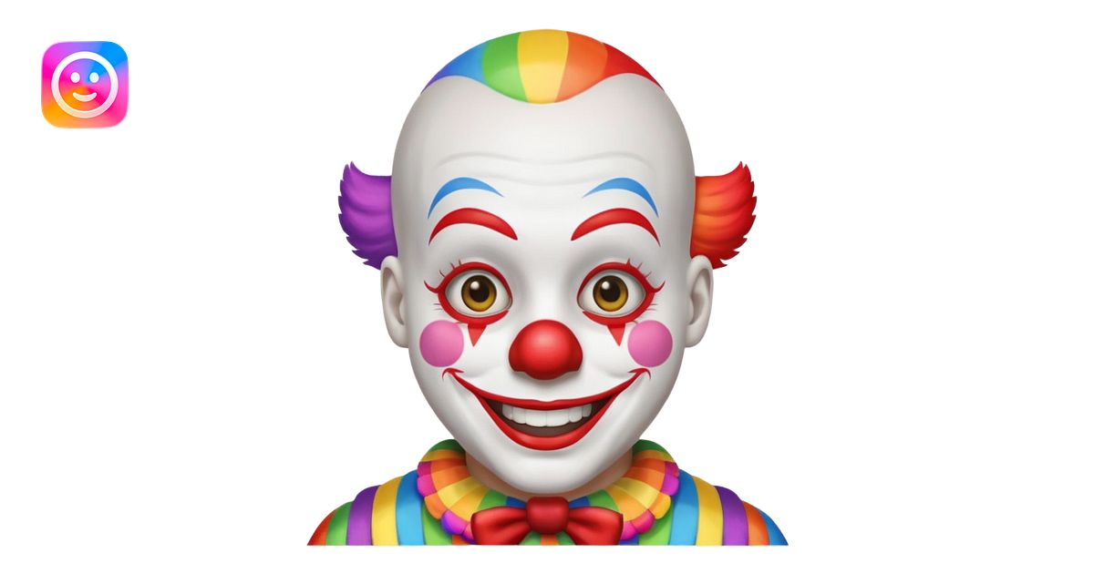 Clown with rainbow buzzcut emoji | AI Emoji Generator