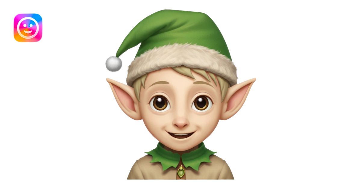 dobby from harry potter smiling and wearing a christmas elf hat emoji ...