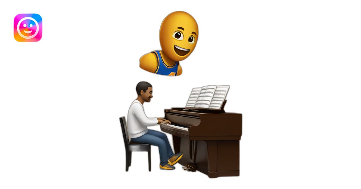 Baskett ball and piano guy emoji | AI Emoji Generator