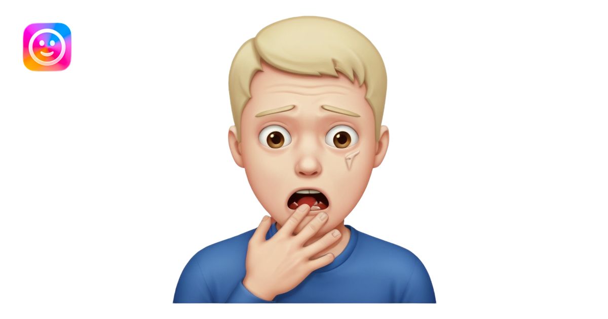 Man choking himself emoji | AI Emoji Generator