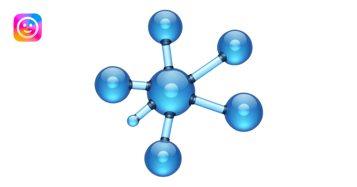 blue chemical molecule emoji | AI Emoji Generator