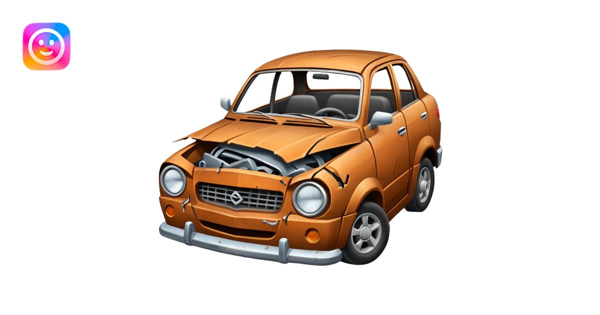 crashed car emoji | AI Emoji Generator
