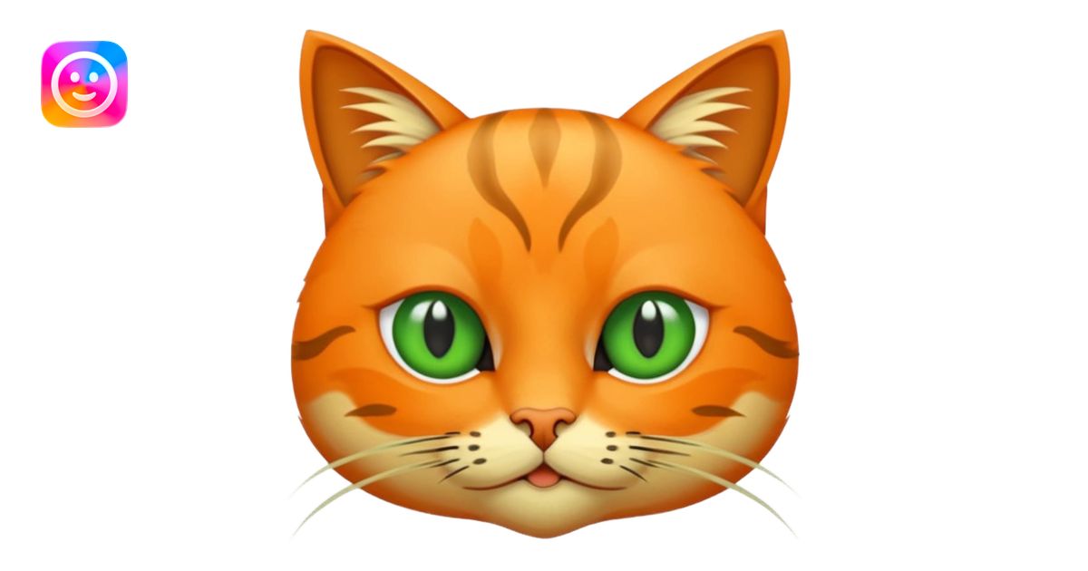 Katze mit Gurke auf den Augen emoji | AI Emoji Generator