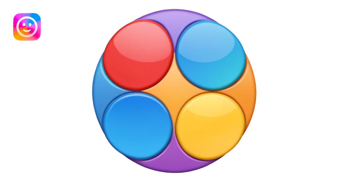 3d plain circle multi colour emoji | AI Emoji Generator