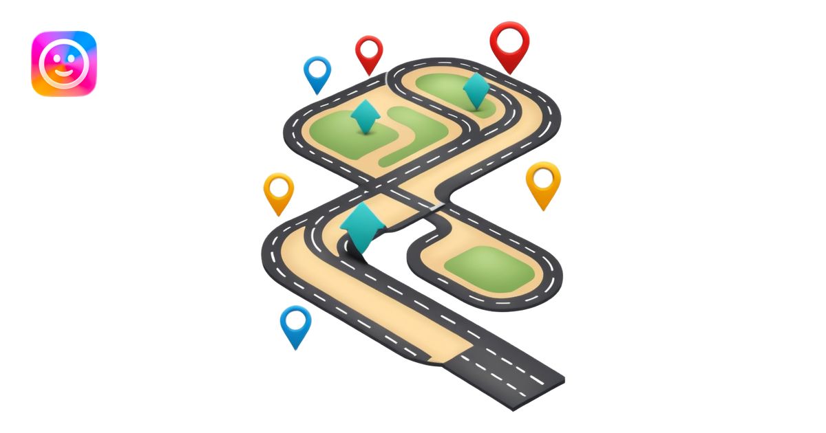 simple Roadmap (product management) for professional presentation emoji ...