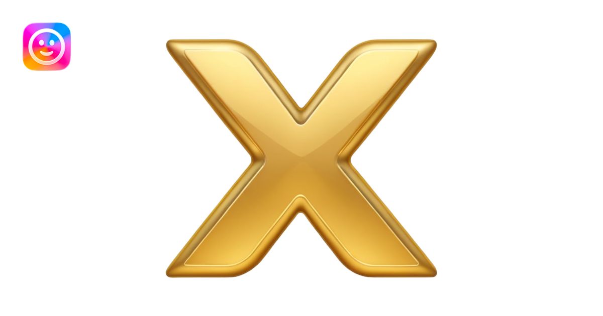 emoji-style glossy icon with two characters: X and S placed side by ...