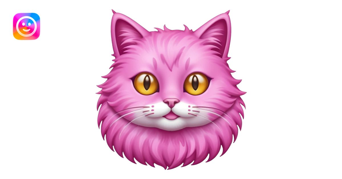 glitter pink cat emoji | AI Emoji Generator