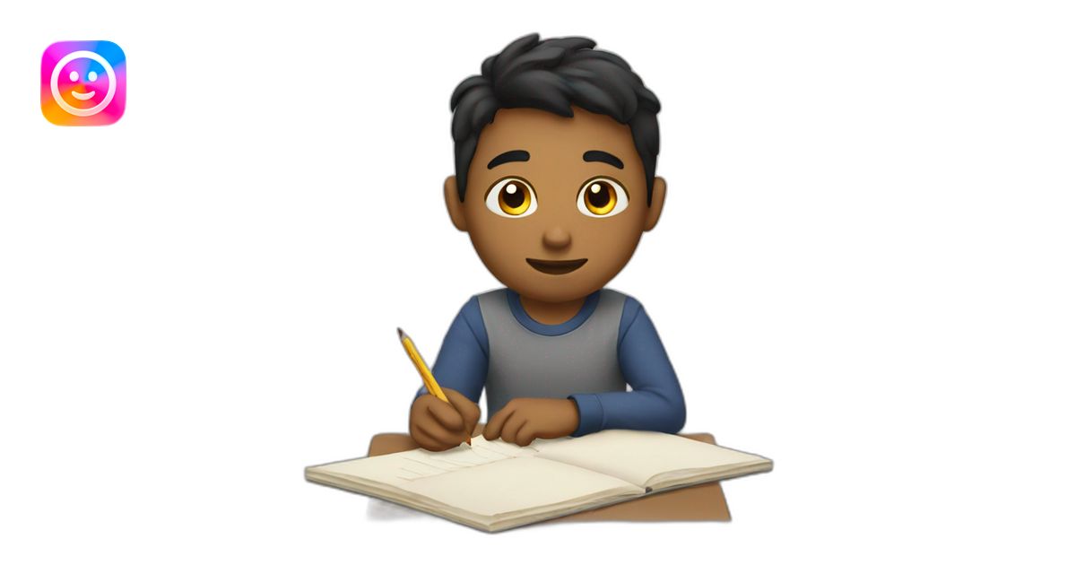 Me doing homework emoji | AI Emoji Generator