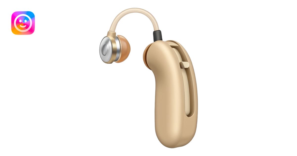 Generate a in ear canal hearing aid emoji | AI Emoji Generator