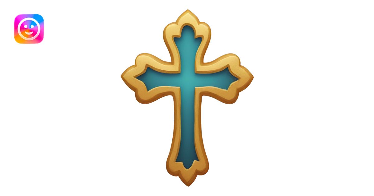 Orthodox cross and heart next to it emoji | AI Emoji Generator