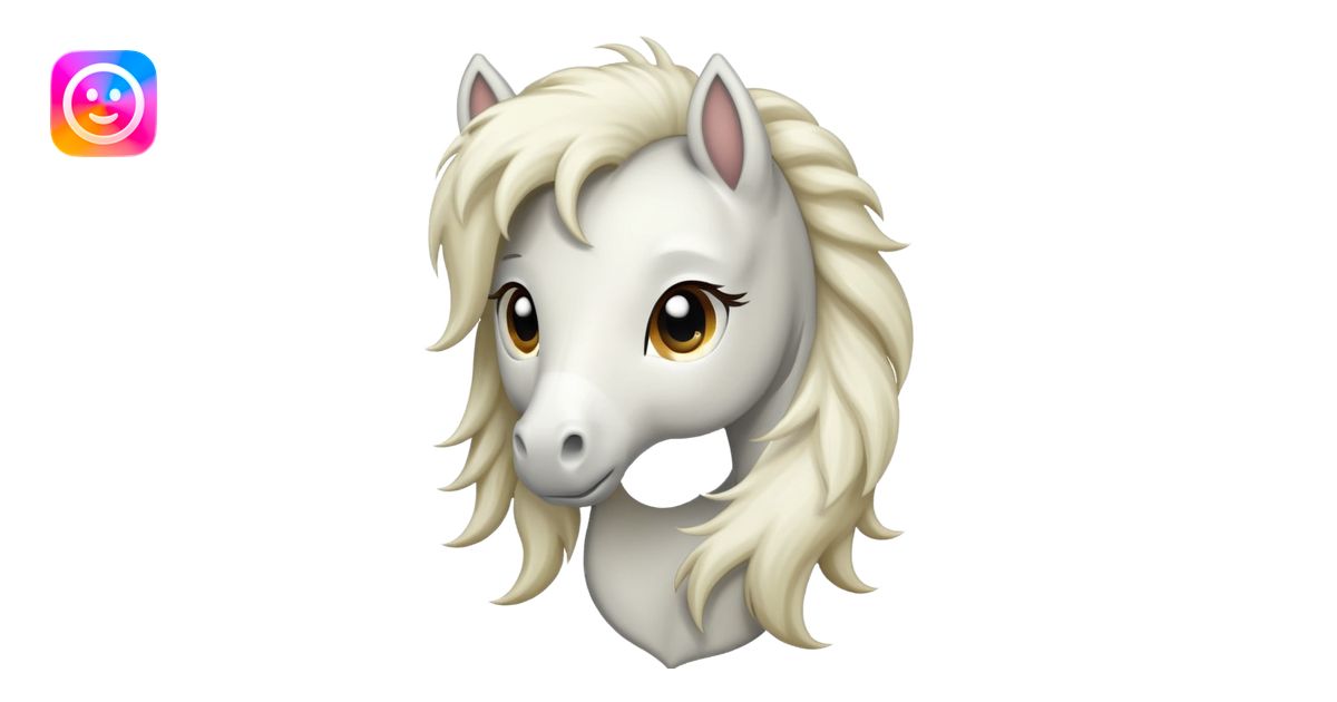 white pony emoji | AI Emoji Generator