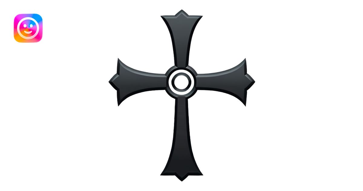 simple and recognizable gamma cross symbol with equal arms emoji | AI ...