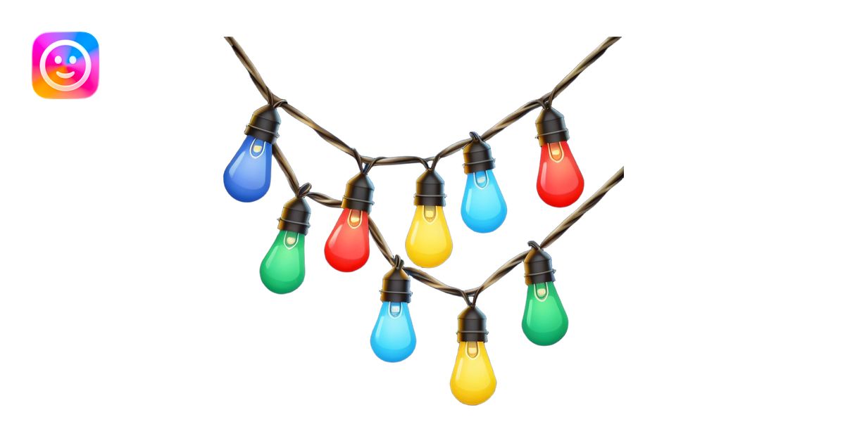 Large chritsmas lights emoji | AI Emoji Generator