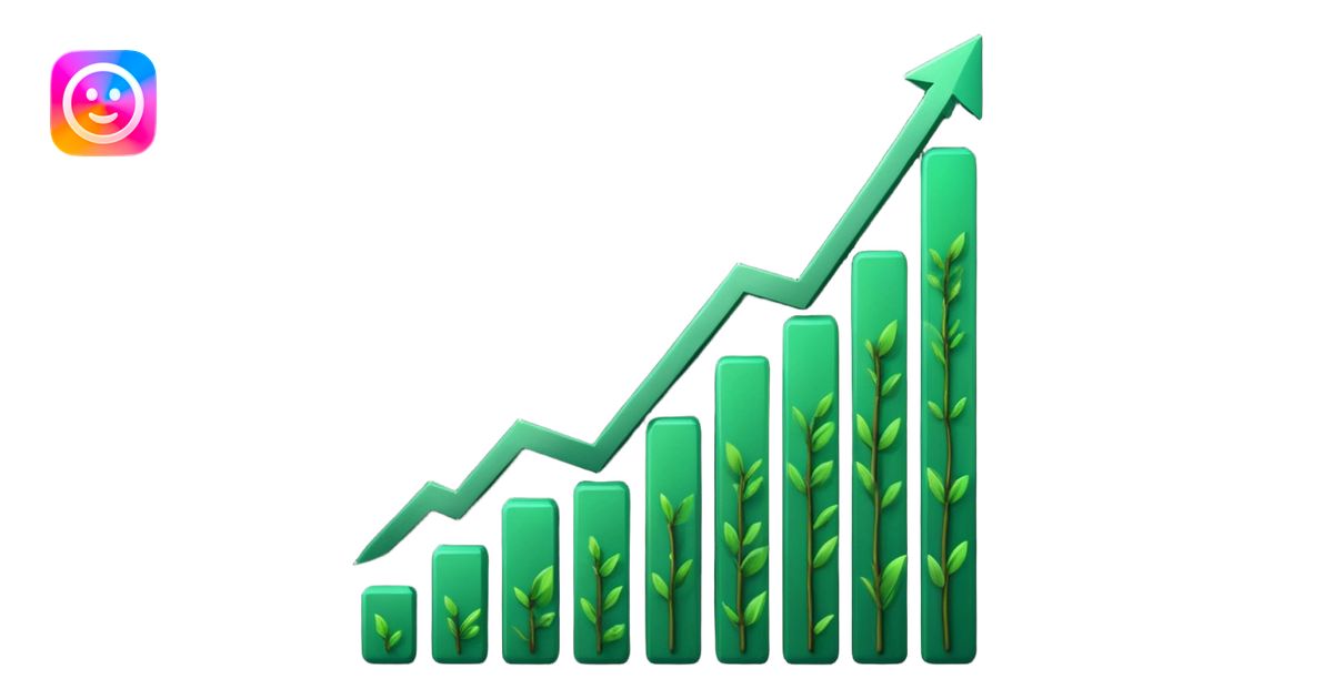 dark green growth graph emoji | AI Emoji Generator