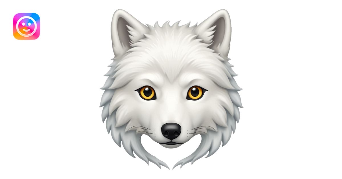 Hyper-realistic Arctic wolf emoji | AI Emoji Generator