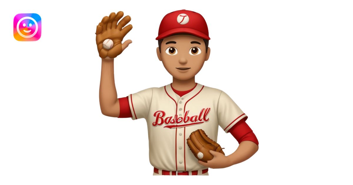 hacer el lanzamiento de pelota jugador basebal emoji | AI Emoji Generator