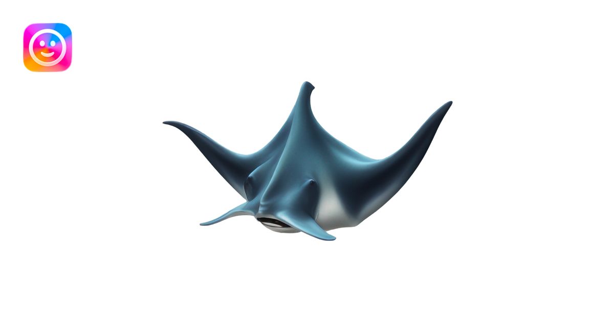 Manta Ray giving a thumbs up emoji | AI Emoji Generator